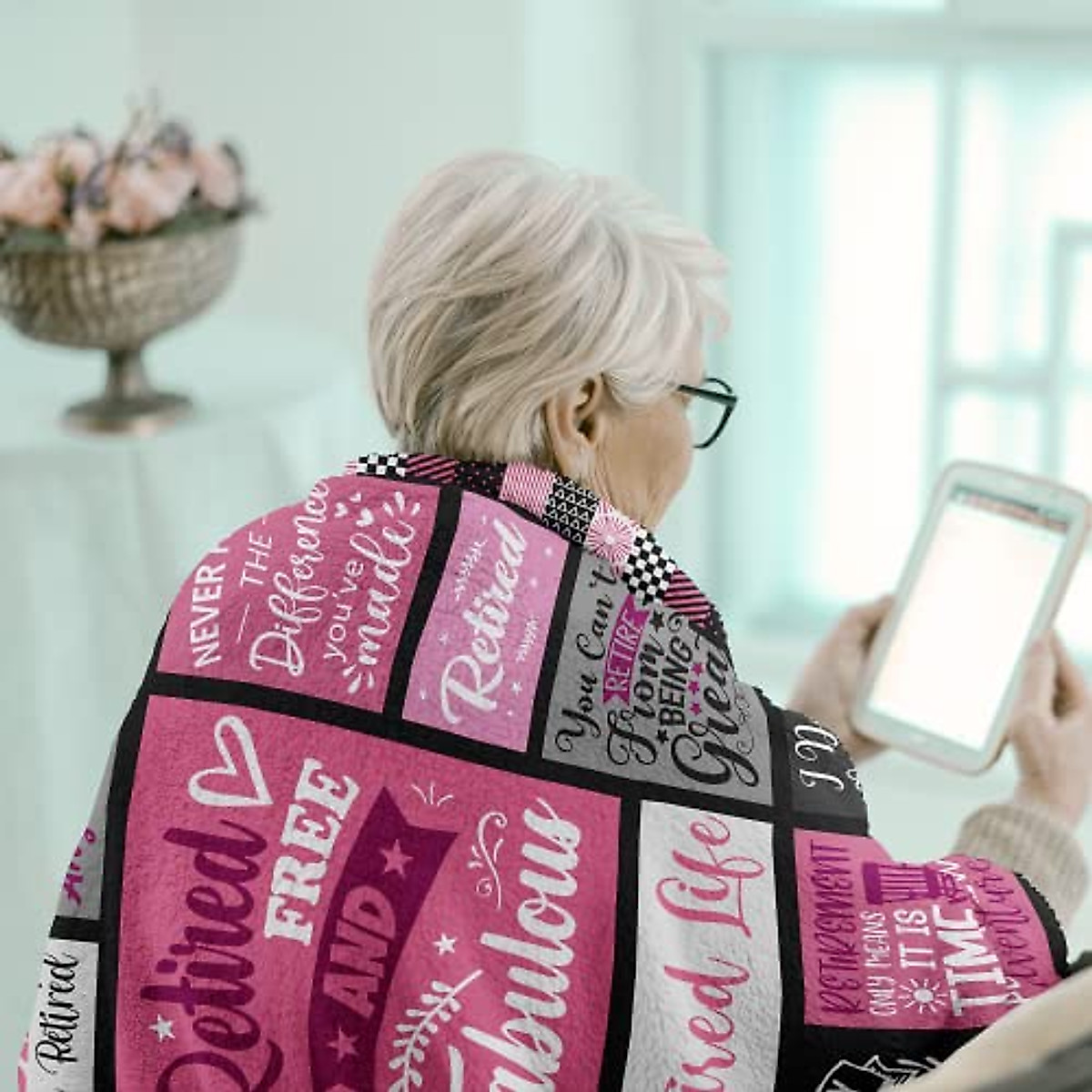 kituzol Happy Retirement Gifts Blanket 50"x60" - Retirement Gifts for Women 2023 - Best Retirement Gifts - Coworker Leaving Gifts for Women - Goodbye Gift Blanket - Farewell Gifts for Coworker Boss