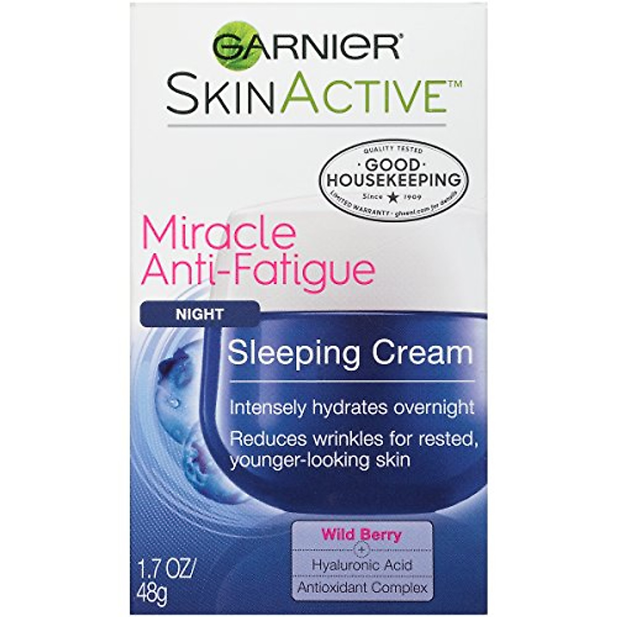 Garnier SkinActive Miracle Anti-Fatigue Night Cream, 1.7 Ounce