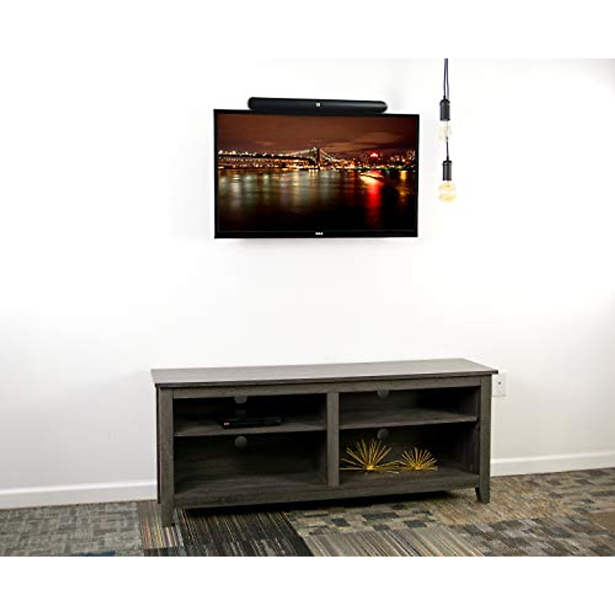 VIVO Universal Sound Bar Steel Bracket Speaker Mount Above or Below Wall Mounted TV, Fits Behind 23 to 65 inches Screens, 33 lbs. Capacity, Mount-SPSB2