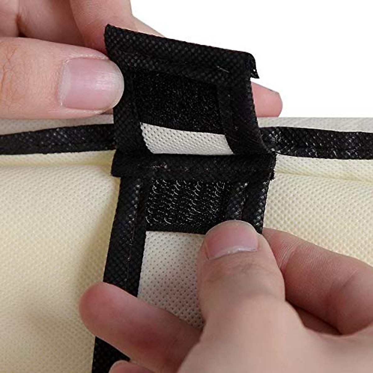 Shoe Rack 10 Tier Shoes Cabinet Storage Organizer Closet with Dustproof Nonwoven Fabric Cover, Store up to 45 Pairs of Shoes (Beige Extra-Wide)