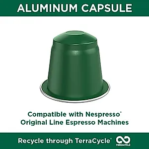 Cafe La Llave Espresso Capsules, 40-Count Aluminum Recyclable Pods, Intensity 11, Compatible with Original Nespresso Machines