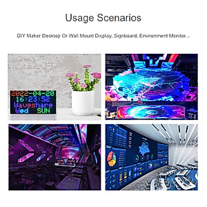 RGB Full-Color LED Matrix Panel Pitch 4mm Pixels 64×32 with 2048 Individual RGB LEDs Adjustable Brightness for use with Raspberry Pi etc @XYGStudy (RGB-Matrix-P4-64x32)
