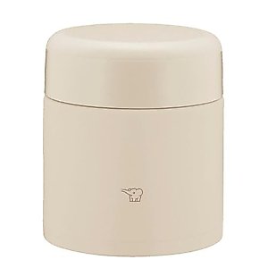 ZOJIRUSHI Zojirushi Mahobin Stainless Steel Thermal Soup Jar, Lunch Jar, Seamless 10.1 fl oz (300 ml), Beige, Integrated Lid and Seal, Easy to Clean, 3 Pieces Only Wash SW-KA30-CM