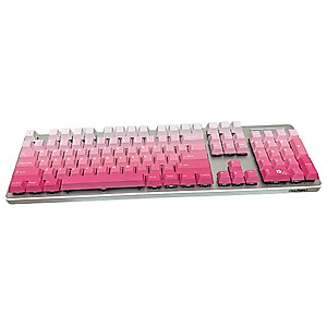 Benemate Peach Blossom Wonderland Upgraded Gradient Keys, 108 Keycap + 30 Keycap Set, Dye-Sublimation PBT Custom Keycaps for DIY Mechanical Gaming Keyboards