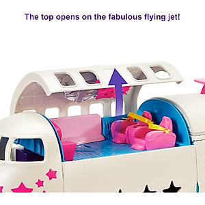 Polly Pocket Travel Toy Playset with 3-inch Doll & Accessories, Transforming Fabulous Flying Jet Airplane Toy