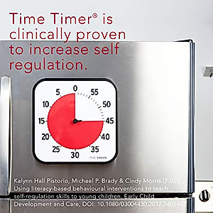 TIME TIMER 12 inch Visual Timer 60 Minute Kids Desk Countdown Clock with Dry Erase Activity Card, Also Magnetic for Kids Classroom, Homeschooling Study Tool, Task Reminder, Home and Kitchen Timer