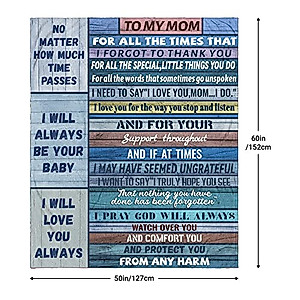 Worktisky Mothers Day Idea Gifts for Mom from Daughter Son, Best Mom Gifts, Funny Mothers Day Idea Gifts, Mom Gifts from Daughters, Birthday Gifts for Mom, Mom Blankets from Daughter 60"x50"