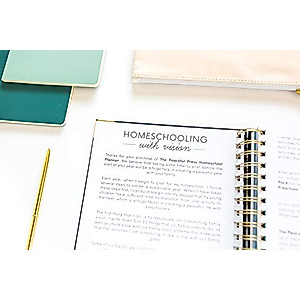The Homeschool Planner: Beautiful and Undated with Monthly Tabs | To Do List, Goals, Meal Planning & Academic Tools | Homeschooling, Distance Learning & Family Organizer | Gold Spiral