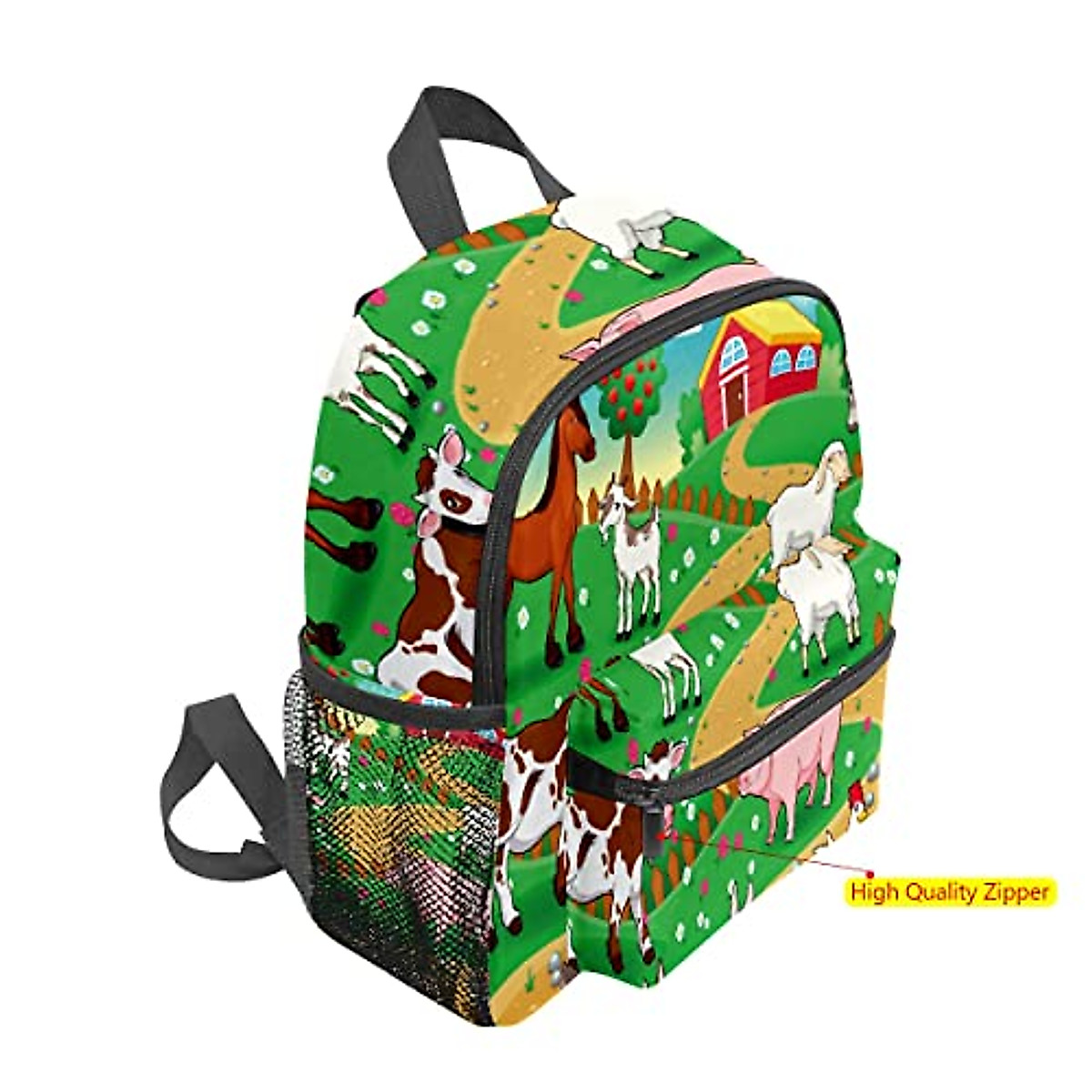 Girls Cute Mini Backpack Farm Animal Rabbit Chicken Cow Sheep Pig Horse Small Backpack School Bag Lightweight Preschool Backpacks Fashion Backpack Purse for Women Travel Bag Daypack for Girls Boys