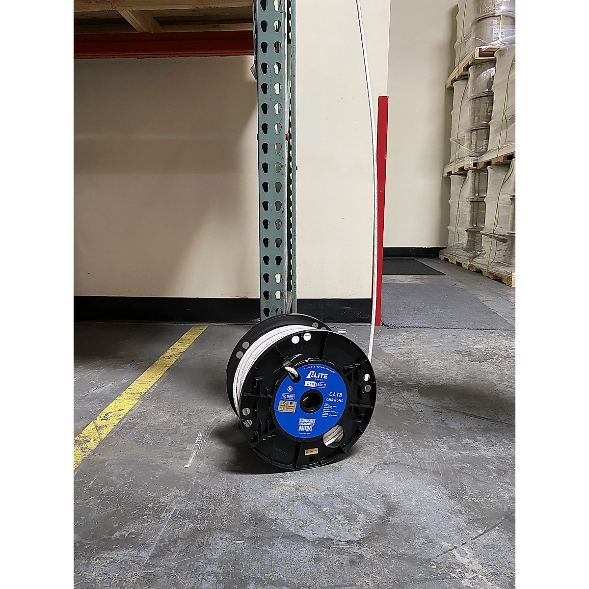 Elite 250ft. Cat8 Shielded Riser (CMR), 40Gb, 2000MHz, S/FTP 22AWG, Solid Bare Copper, UL Listed, ETL Listed, PoE++ (White, 250ft.)