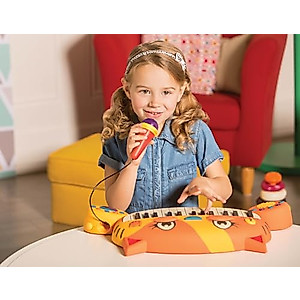 B. toys- Meowsic- Interactive Cat Piano – Toy Piano & Microphone – Musical Instrument For Toddlers, Kids – 20+ Songs, Sounds & Recording Feature – 2 Years +