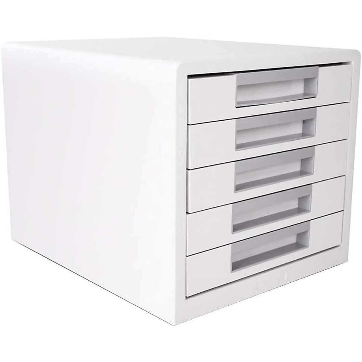 UANGLI File Cabinets Flat 5 Drawers File Data Storage Storage Box White Cupboard 27.5X34X25.6Cm Bookcase
