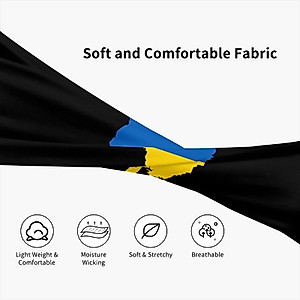 Flag Map of Ukraine Sports Headbands Unisex Yoga Non-Slip Quick-Drying Workout Hairband