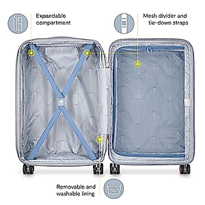 DELSEY PARIS Cruise 3.0 Hardside Expandable Luggage with Spinner Wheels, Graphite, 3 Piece Set (21/24/28)