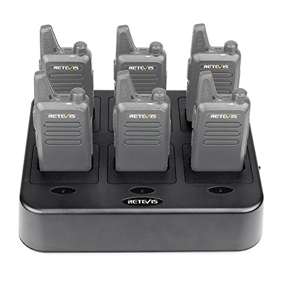 Retevis RT22 Six-Way Charger Multi Unit Charger Compatible with Retevis RT22 RT22S RB19 RB19P Walkie Talkie (1 Pack)