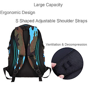 MATMO Camo Backpack for Boys, Camo Backpacks Kids Boys Backpack Updated Zipper