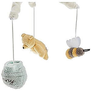 Disney Winnie The Pooh Classic Pooh Ivory, Sage, Butter Musical Mobile with Hunny Pot and Bees, Ivory, Sage, Butter, Brown