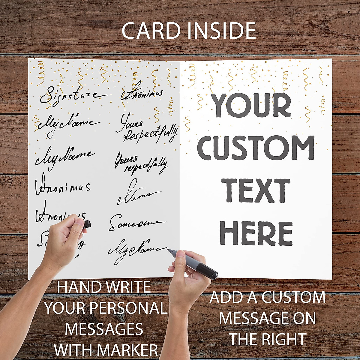 VictoryStore Jumbo 3 Foot Custom Happy 100th Birthday Card, Photo Birthday Card, Custom Inside Text 2 feet x 3 feet Card