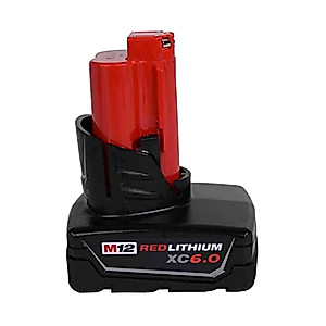 Milwaukee 48-11-2460 M12 12V Lithium-Ion XC Extended Capacity Battery Pack 6.0Ah (2-Pack)