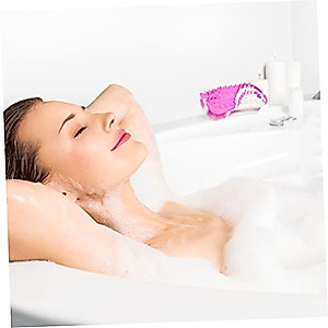 Healifty 3pcs Bath Massage Brush Scalp Shampoo Brush Silicone Scalp Massager Bath Scrubber Exfoliating Body Scrubber Body Brush Hair Wash Brush Women Body Scrubber Bath Brushes Square Man