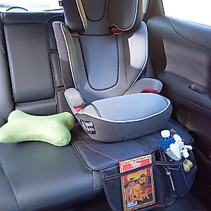 Car Seat Protector For Baby Infant Carseats - Automotive Backseat Protector Mat to use Under Child Car Seat Bases as Leather Upholstery Seats Covers or Back Carseat Protectors - Interior Accessories
