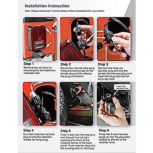 70.5'' Heavy Duty 4-Way Tow Hitch Trailer Wiring Harness for 2007-2018 Jeep Wrangler JK Replace OEM 17275.01, 92015 8001