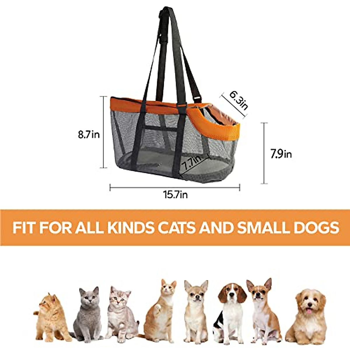 ipetlore Pet Carrier Bag, Dog Purse,Cat Carrier Pet Handbag, Breathable Mesh Design for Small Dogs and Cats,Lightweight Panoramic Pet Bag