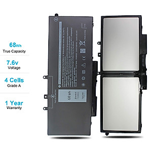 68Wh GJKNX 7.6V Battery for Dell Latitude 5480 5490 5580 5590 5495 5491 5591 5280 5290 5488 5288 E5480 E5580 E5490 E5590 Precision 3520 3530 451-BBZG 5YHR4 GD1JP 0GD1JP DY9NT 0DY9NT P60F P72G 4-Cell