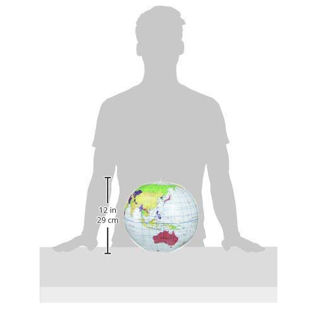 Learning Resources Inflatable 12 inch Globe - Ages 6+ Earth Globe, Geography for Kids