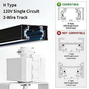 KsDhewi 12 Pack LED Track Lighting Heads Compatible with Single Circuit H Type Rail Ceiling Spotlight for Accent Task Wall Art Exhibition Lighting 7W 3000K Warm White 24D White