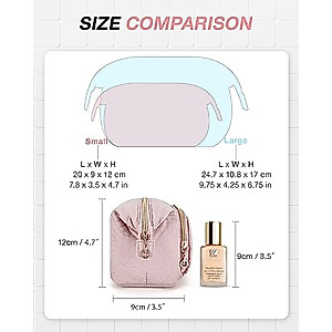 BAGSMART Travel Makeup Bag, Cosmetic Bag Make Up Organizer Case,Large Wide-open Pouch for Women Purse for Toiletries Accessories Brushes Pink