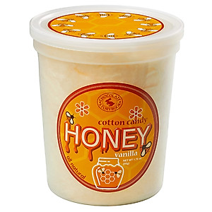 Tea Party Cotton Candy Gift Set of 3 Honey Vanilla, Peach Tea and Blueberry Jam - Unique ideas for Holidays, Birthdays, Gag Gifts, Party Favors