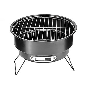 10" Portable Round Barbecue BBQ Charcoal Grill with Handle for Outdoor Home Kitchen BBQ Picnic Camping