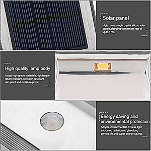 Solar Power LED PIR Motion Sensor Solar Powered Lights, Outdoor Waterproof Path Wall Lamp Home Garden Security Lamps for Driveway, Yard, Garden, Patio