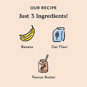 Bocce's Bakery Oven Baked PB & Banana Recipe Treats for Dogs, Wheat-Free Dog Treats, Made with Real Ingredients, Baked in The USA, All-Natural Peanut Butter & Banana Biscuits, 14 oz