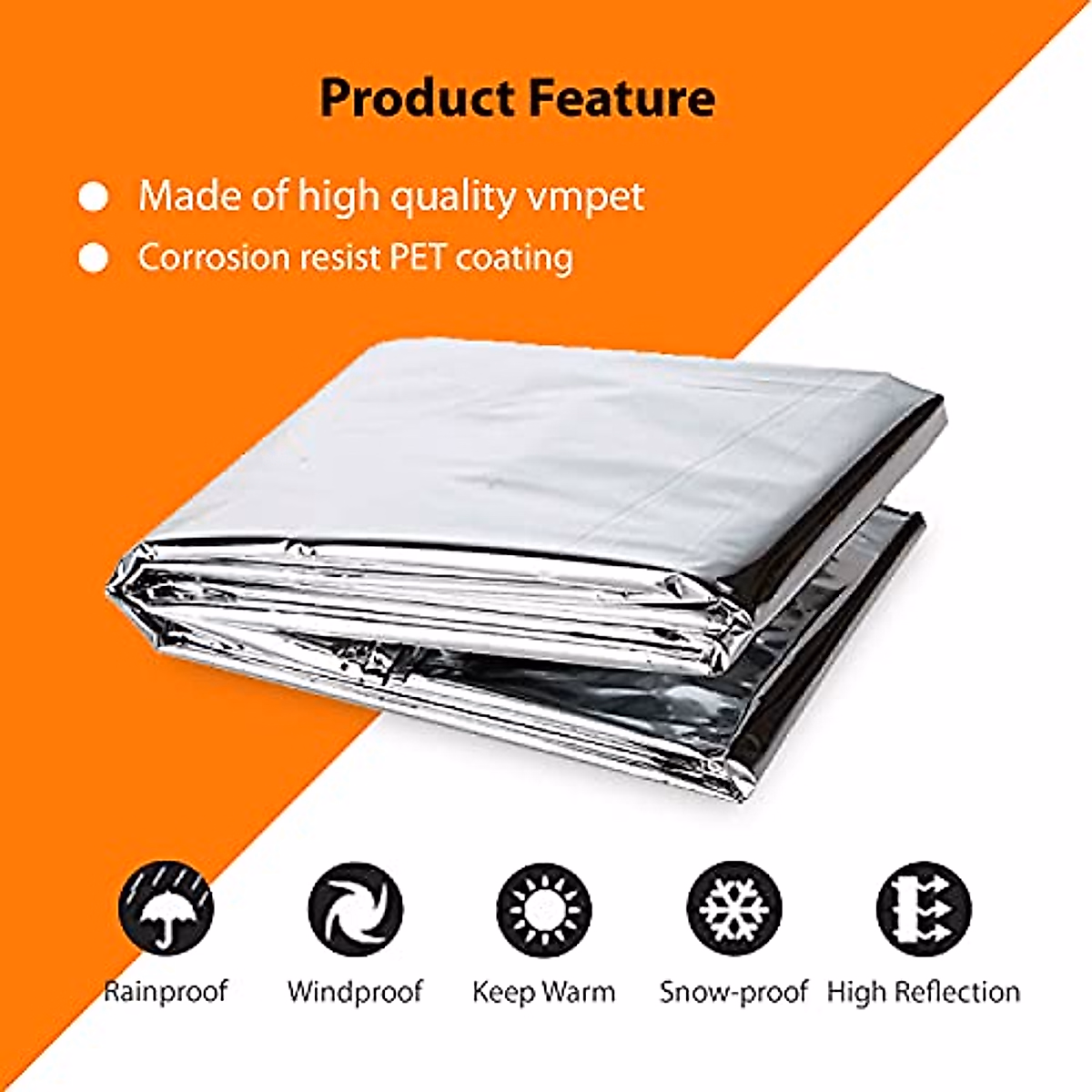 NAVADEAL 2 Pack Silver Highly Reflective Mylar Films, 82x 47Inch, Metallized Foil Covering Sheet, Garden Greenhouse Farming, Increase Plant Growth Save Power, Reduce Uneven Heat Environment Safe