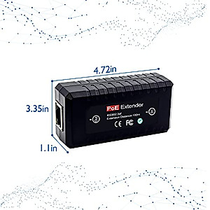 ThePoEstore 5-Pack PoE Extender PoE Repeater,1 Port Supported，10/100Mbps，15.4W Comply with IEEE 802.3af，Power Over Ethernet Switch for Security PoE Camera Over Cat5/Cat6