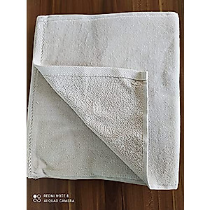 Global_Trading 6 Pack - FINGERTIP Towels 11X18 Terry-Velour Towels 100% Cotton (Beige) (6, Beige)