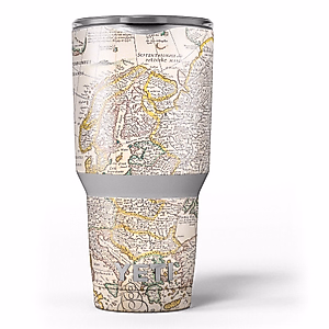 Design Skinz The European Map of Royalty - Skin Decal Vinyl Wrap Kit Compatible with The Yeti Rambler Cooler Tumbler Cups