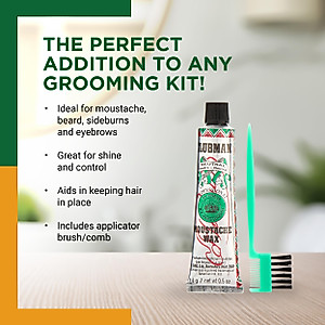 Clubman Moustache Wax Hang Pack - Neutral, 0.5 oz