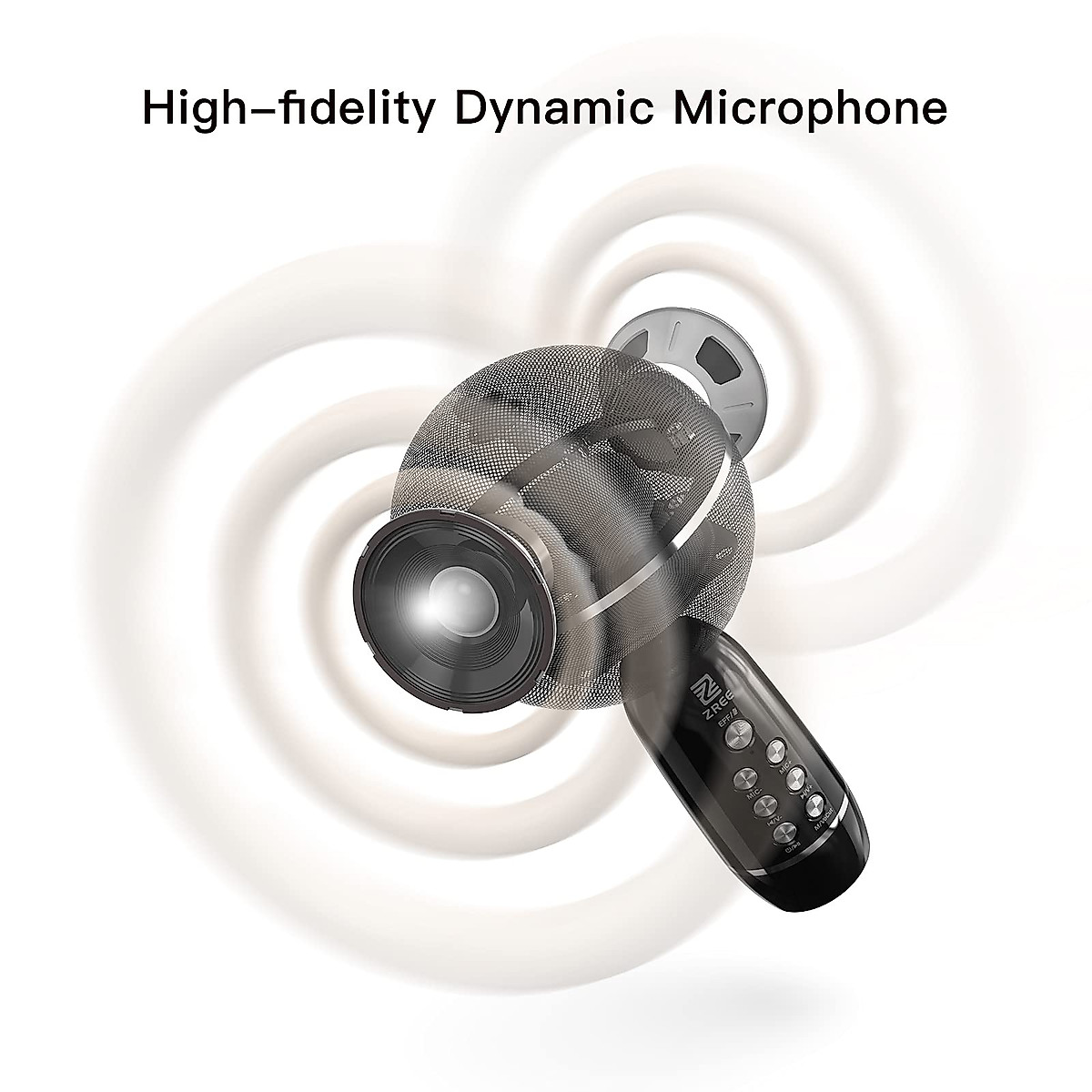 ZREE Bluetooth Karaoke Microphone for Kids and Adults Wireless Portable Handheld Mic Karaoke Machine with Speaker Singing Microphones for Carpool Journey Home Party(Black)