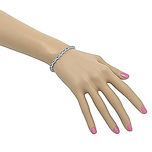 Genuine Oval Cut Tanzanite Tennis Bracelet for Women Crafted in Sterling Silver| 7.25 inches|Bracelets for Women