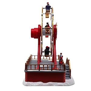 Christmas Ferris Wheel - Animated Pre-lit Musical Christmas Village - Perfect Addition to Your Carnival Christmas Decorations & Snow Village Displays 11 in