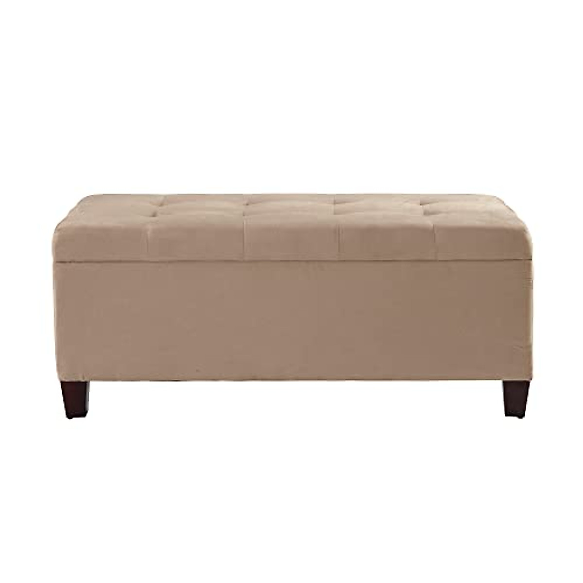 Linon Carmen Shoe Storage Ottoman, 20" x 48" x 20", Beige