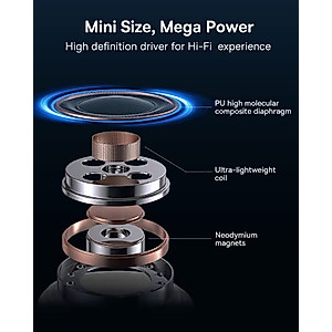 Baseus Wireless Earbuds, 50 Hrs Playback Bluetooth 5.3 Anti-Loss Bluetooth Headphones LED Power Display 60ms Low-Latency Fast-Charging in-Ear Earphone for iPhone and Android (Bowie WM02+)