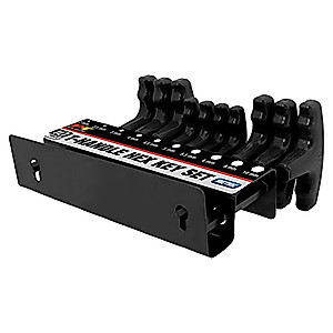 Performance Tool W80275 10-Piece Metric T-Handle Allen Wrench Set, Long Arm Hex Key Wrench Set