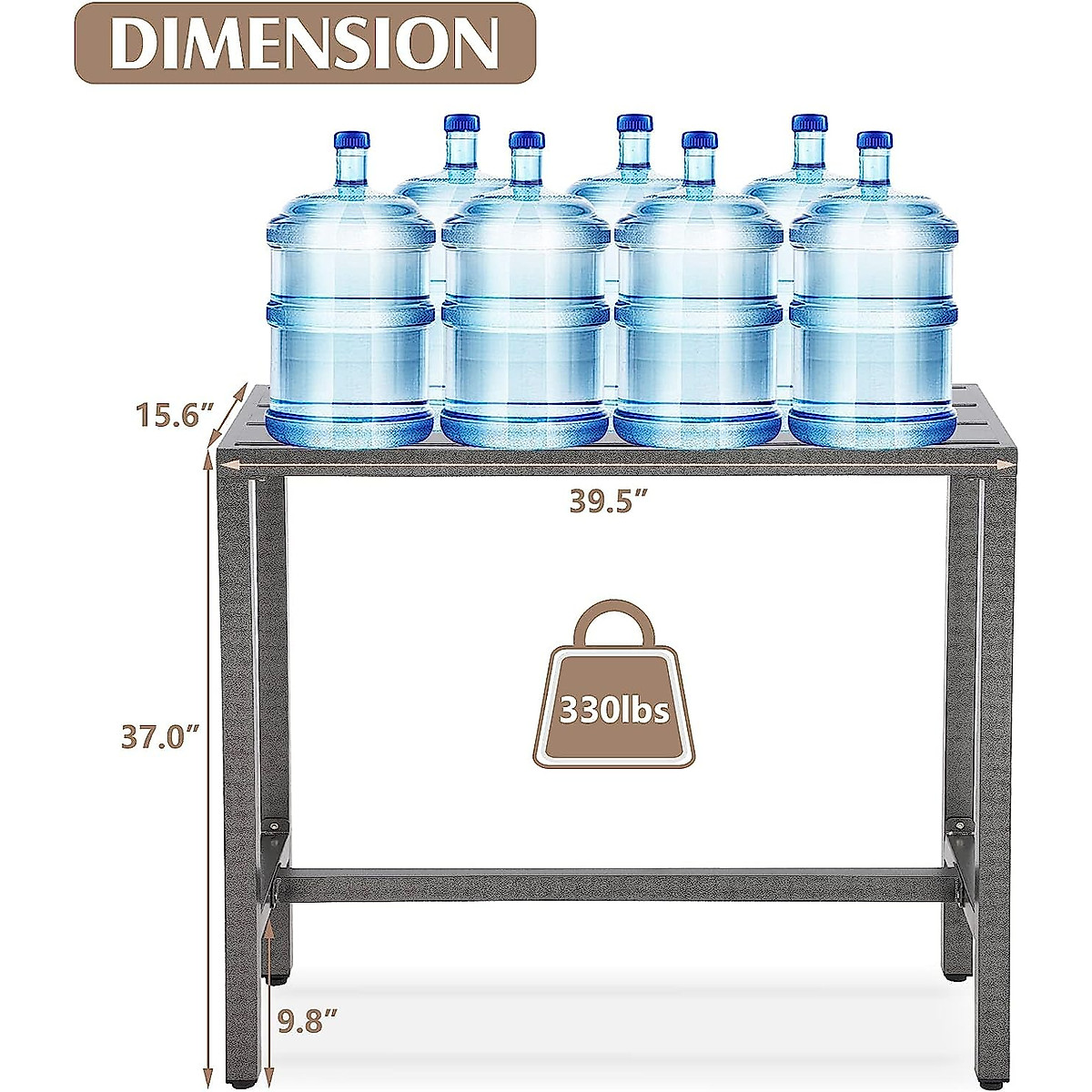 ONLYCTR Outdoor Bar Table, Patio Counter Height Bar Table, 40" Rectangle Bar Table for Patio, Garden, Yard, Balcony, Poolside (Gray)