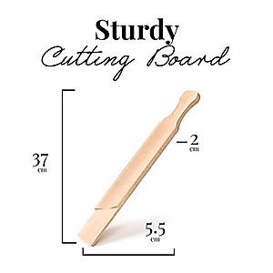 Tuuli Kitchen – Salami Wooden Cutting Board, Specially Designed Beechwood Charcuterie Boards, Cutting Board Coated with Oil, 37 x 5.5 cm