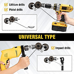 WESTCOLD Electric Drill Plate Cutter Attachment Metal Cutter - Sheet Metal Cutter Drill Attachment Double Headed Drill Plate Cutter Drill Attachment for Cutting Metal Plates Hard Materials