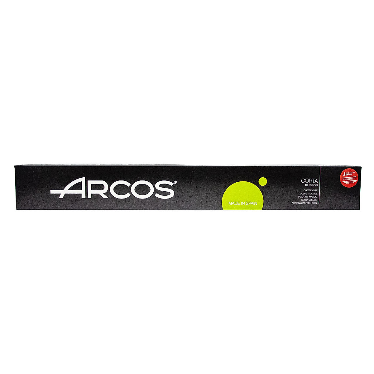 ARCOS Cheese Knife 16 Inch Nitrum Stainless Steel and 400 mm blade. 1150 gr. Ergonomic Polyoxymethylene POM Handle. Series Universal. Color Black